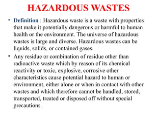 HAZARDOUS WASTES.pptxbbbbxuxjdjdi8fifjfufui | PPTX