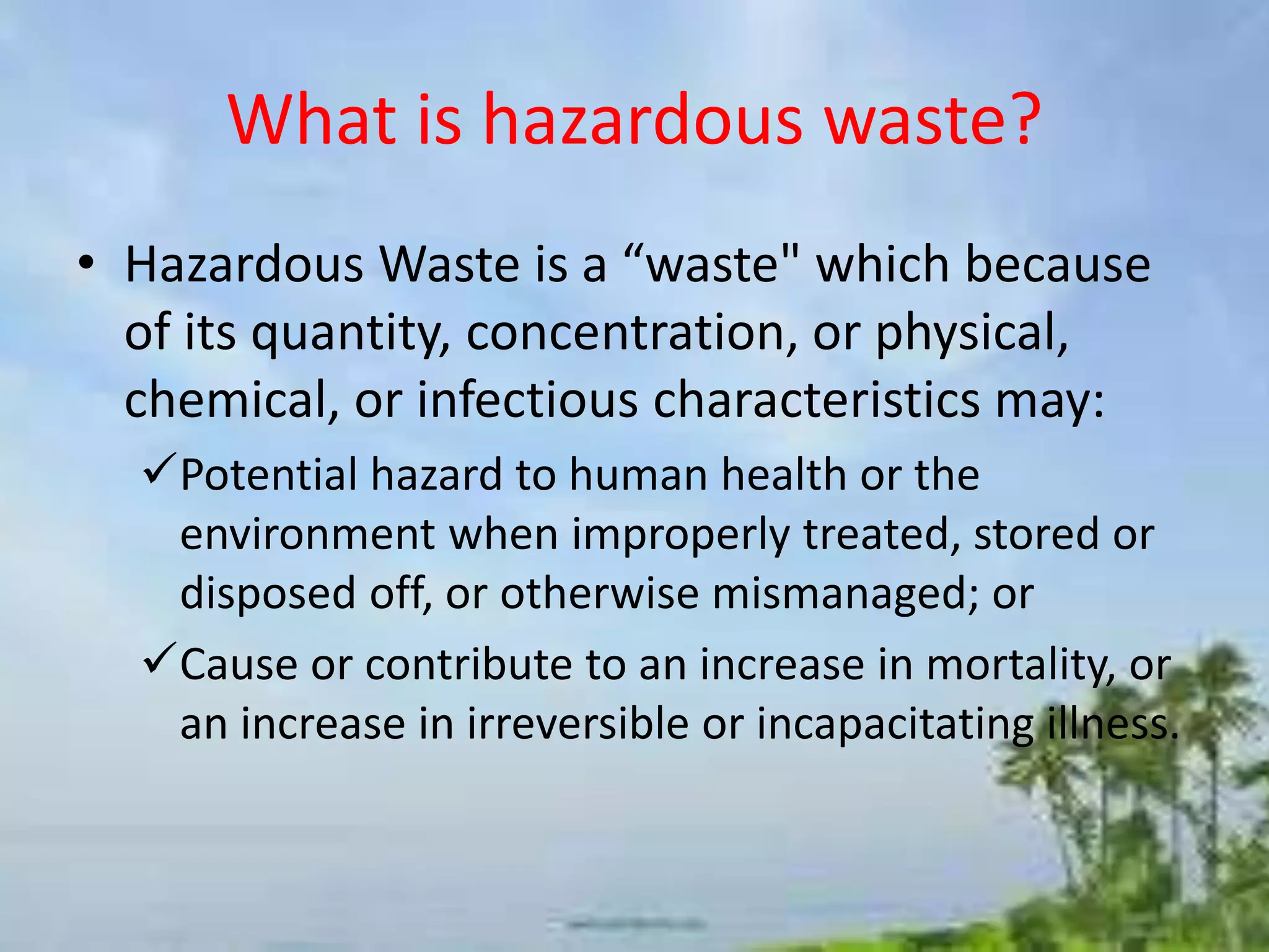 Hazardous waste treatment | PPTX
