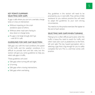 Hazard perception hand book | PDF
