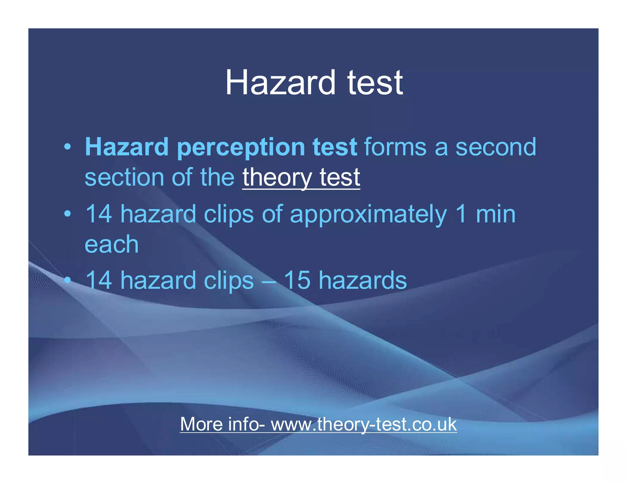 Hazard Perception Test | PDF
