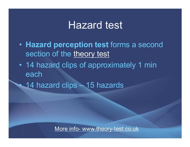 Hazard Perception Test | PPT