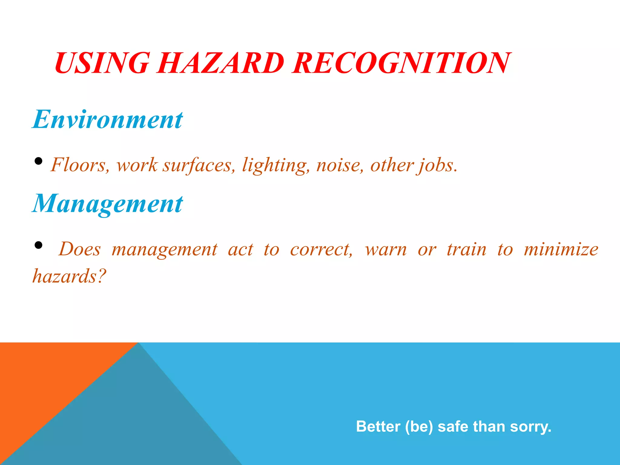 Hazard Recognition | PPTX