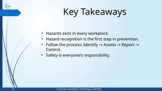 Hazard Recognition Training.pptx Safety training | PPTX