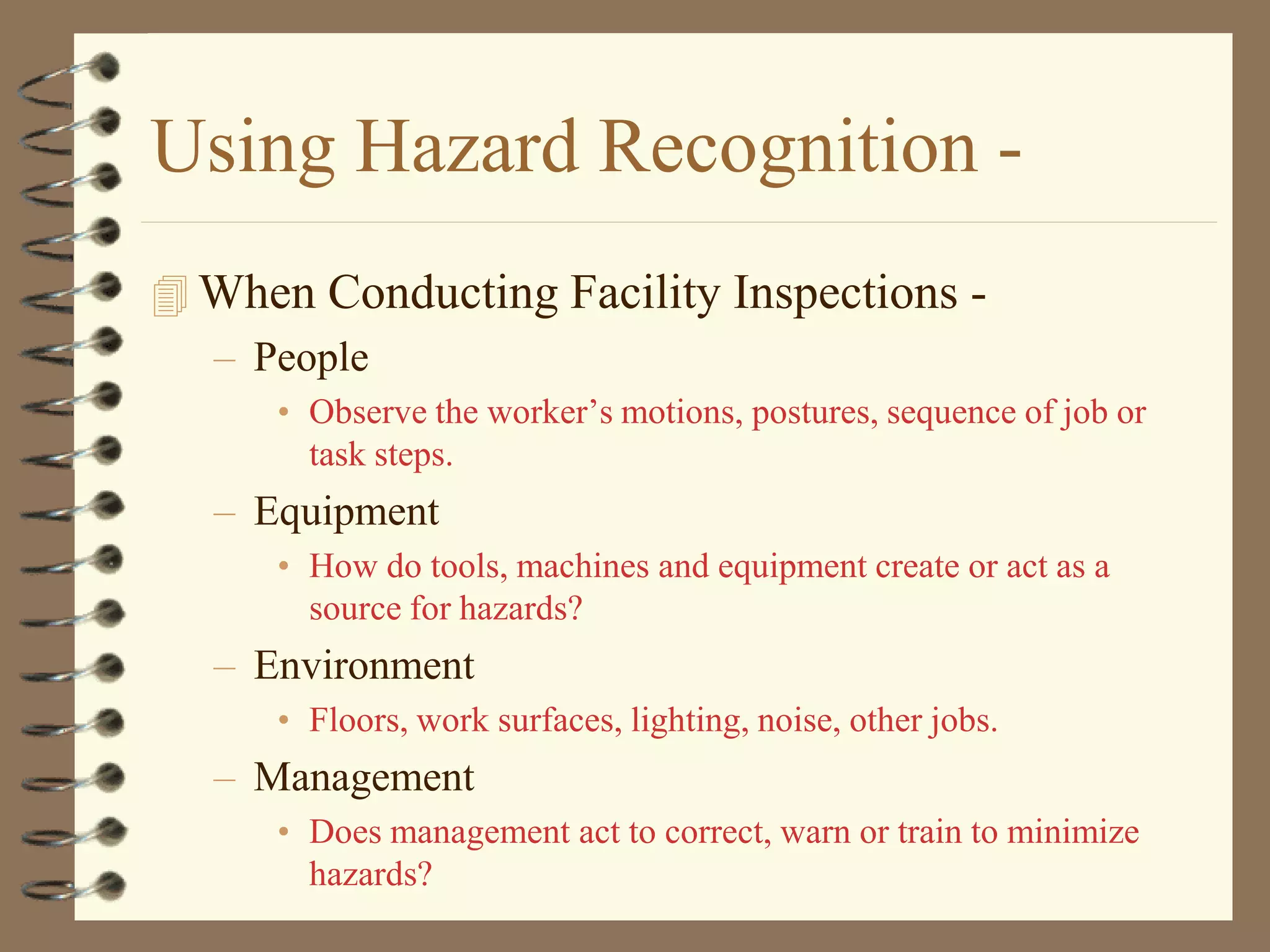 Hazard Recognition Training Generic | PDF