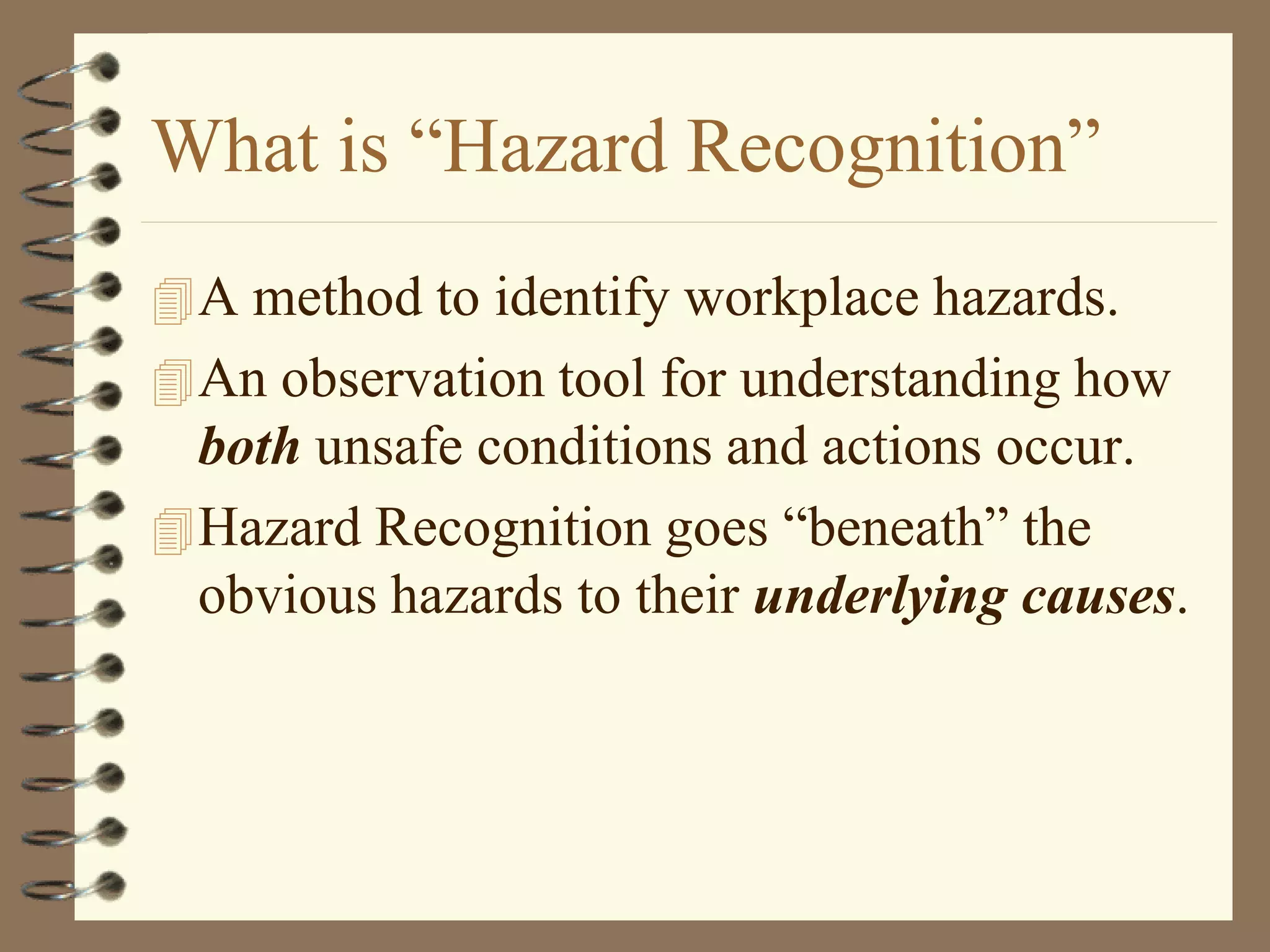 Hazard Recognition Training Generic | PDF