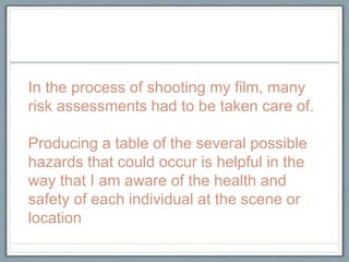 Risk Assessment A2 Media