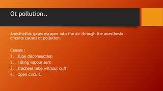 hazards of operation theatre and anatgesia | PPTX
