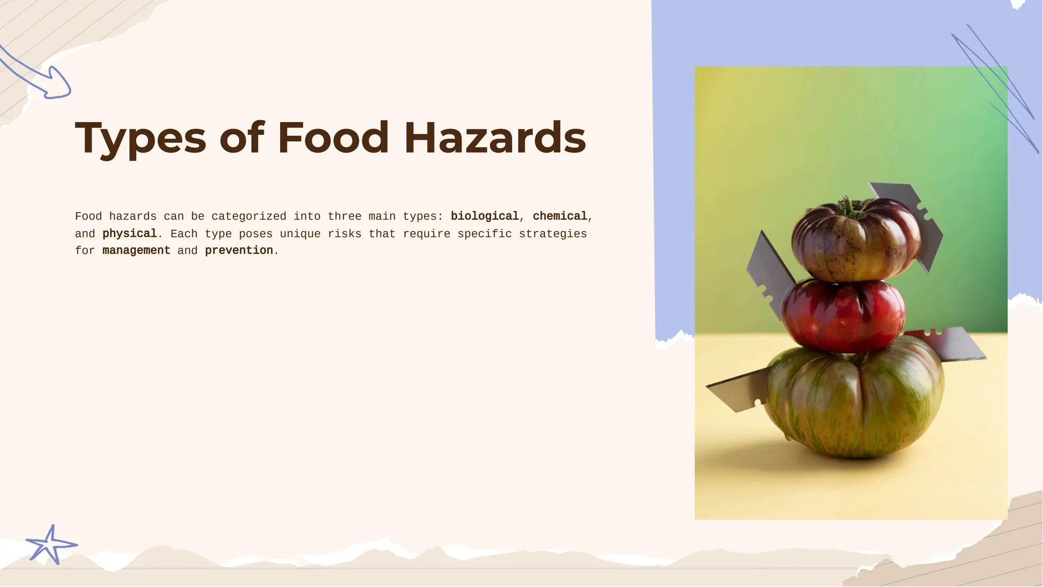 Types of hazards in food industry and example | PDF