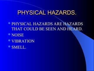 HAZARDS and safe work practices for all types of workesr | PPT