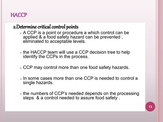 Hazards analysis and critical control points | PPTX | Science