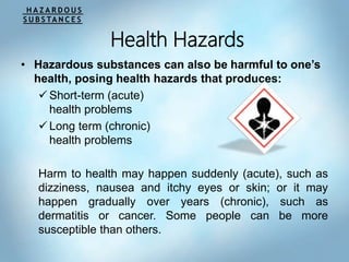 Hazards and Hazardous Substances | PPTX