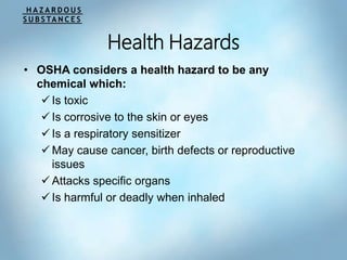 Hazards and Hazardous Substances | PPTX