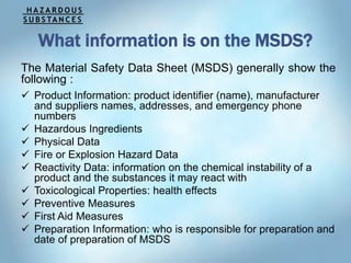 Hazards and Hazardous Substances | PPTX