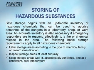 Hazards and Hazardous Substances | PPTX