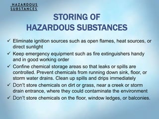 Hazards and Hazardous Substances | PPTX