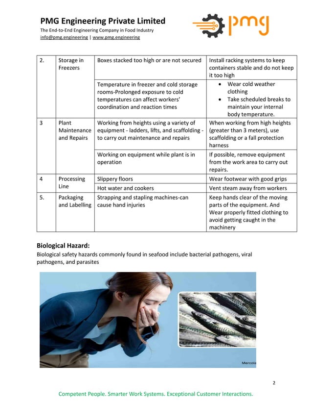 Hazards and its Control in Seafood Processing Industry- Physical Hazard ...