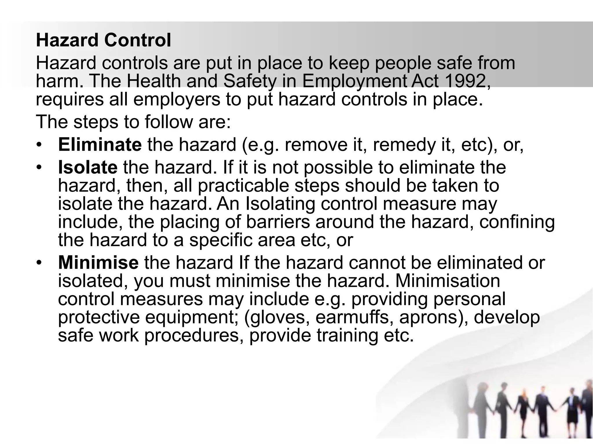Hazards and risk management | PPTX