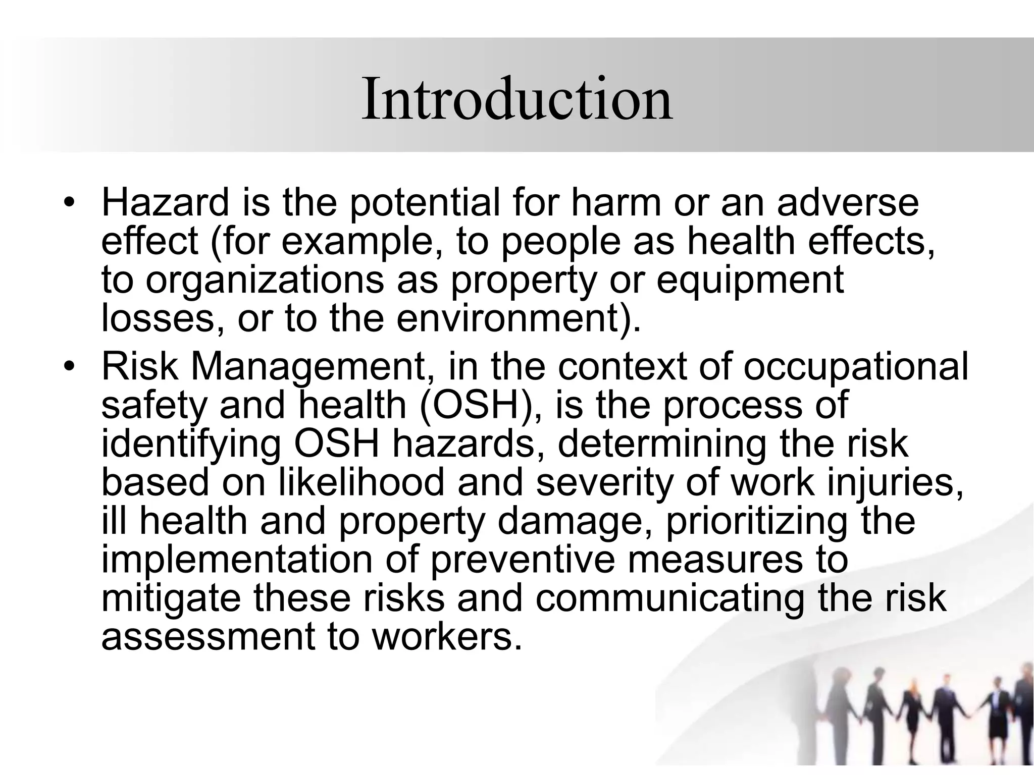 Hazards and risk management | PPTX