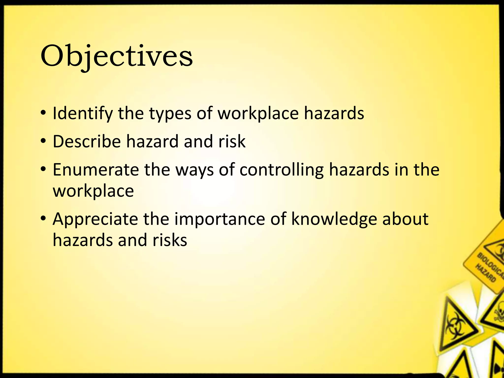 Hazards and risks | PPTX