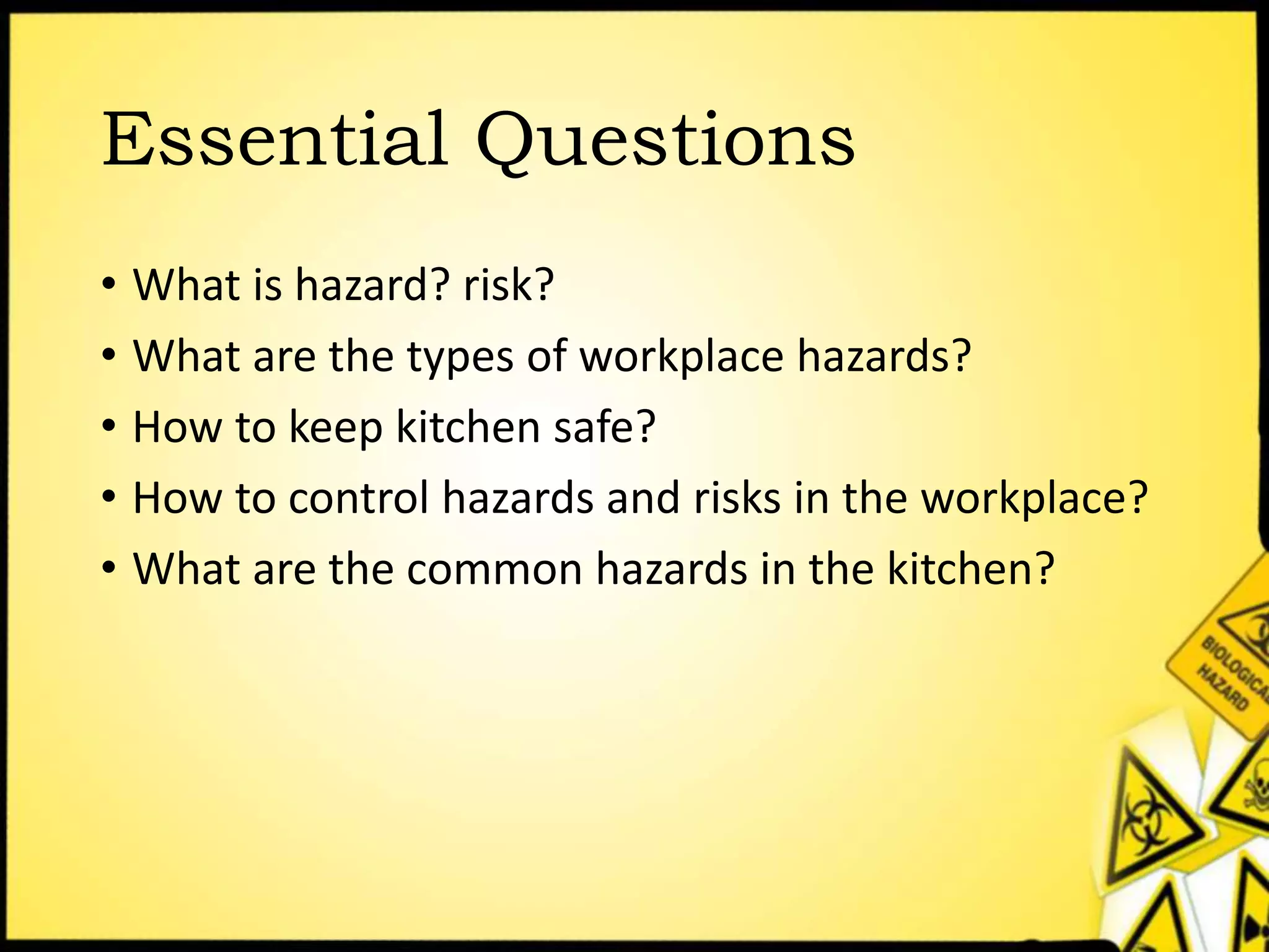 Hazards and risks | PPTX