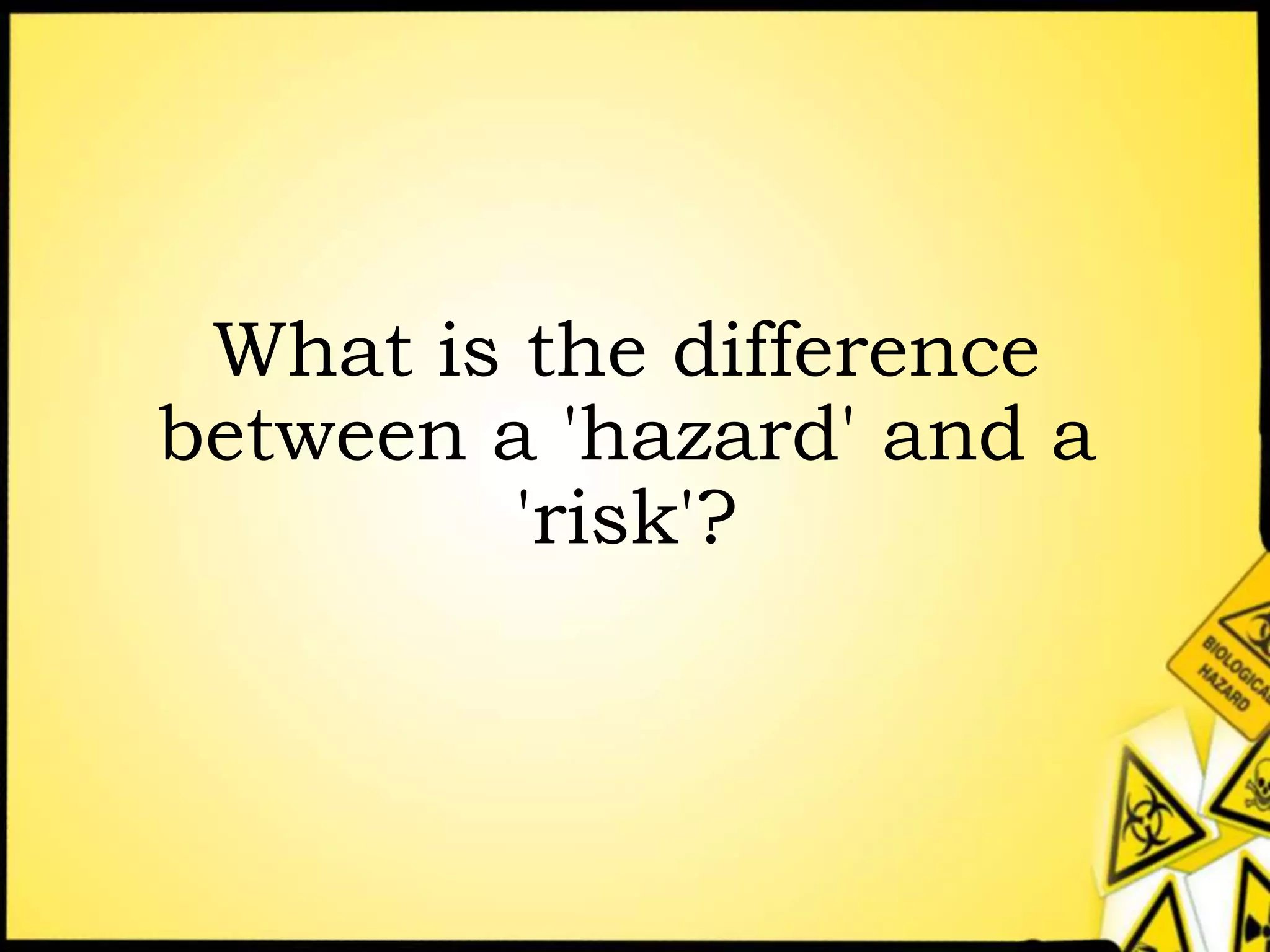 Hazards and risks | PPTX