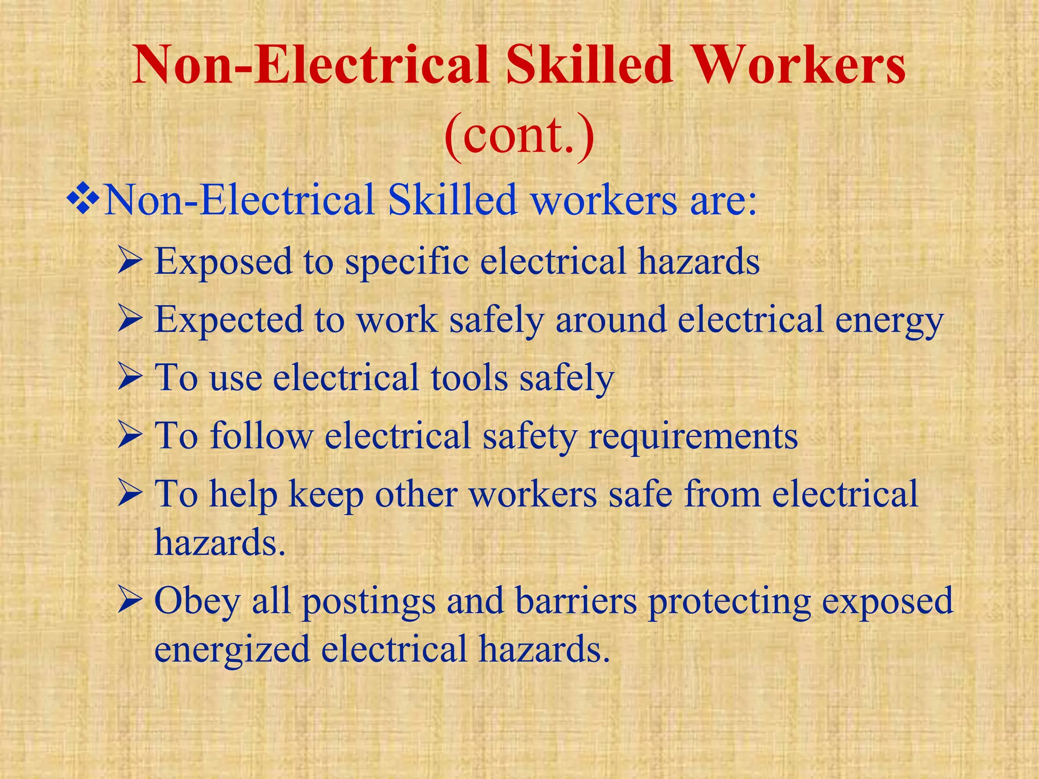Electrical Hazards and their safety | PPSX