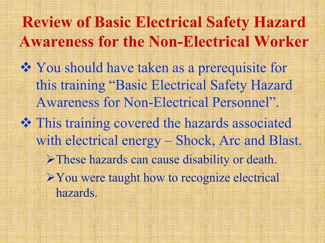 Electrical Hazards and their safety | PPSX