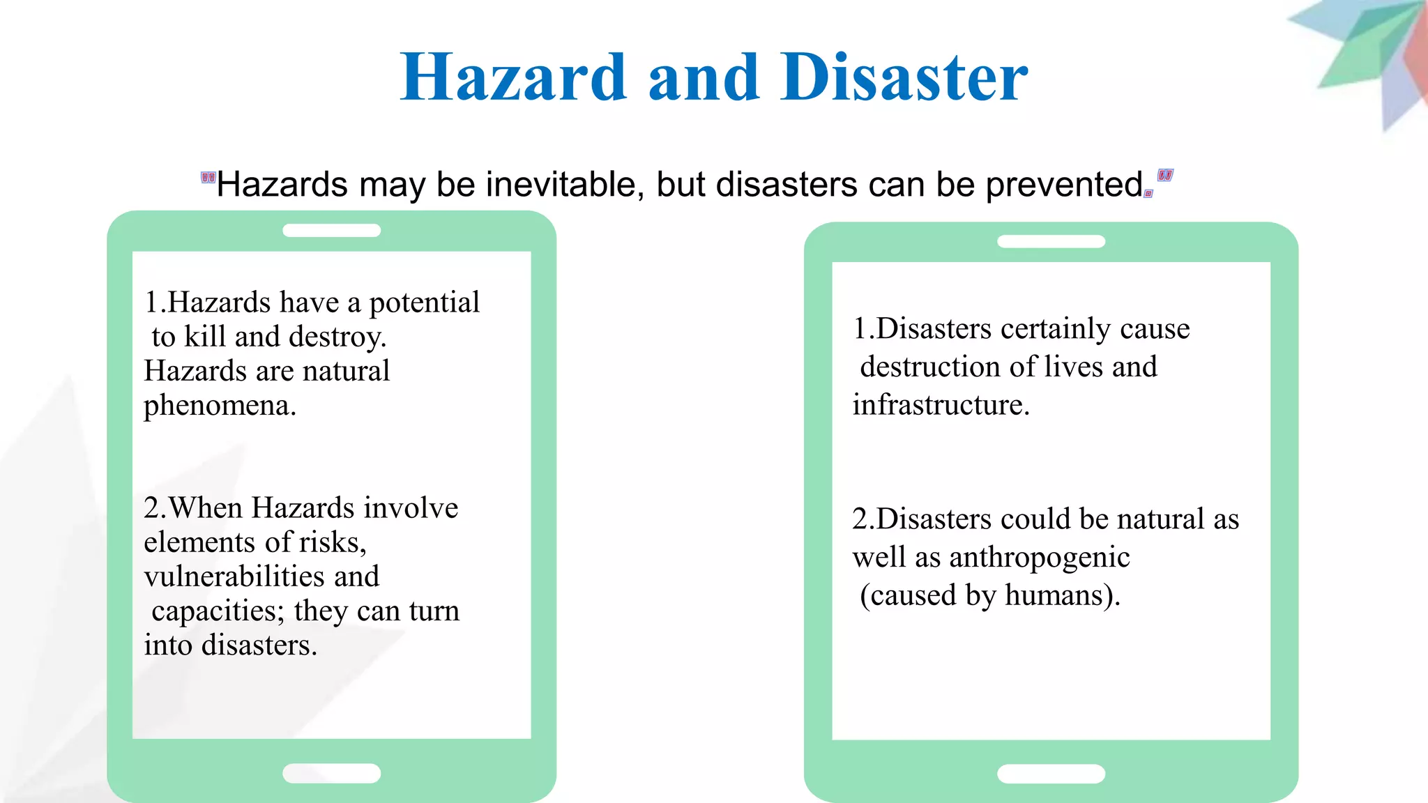 Hazards and Disasters,earthquake ,landslide,cloud burst | PPTX