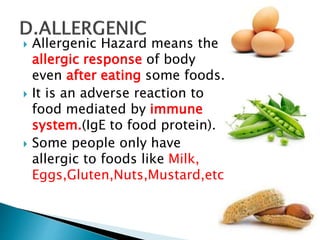 Hazards in foods | PPTX