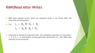 Hazards in pipeline | PDF