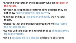 Hazards of genetic engineering | PPTX