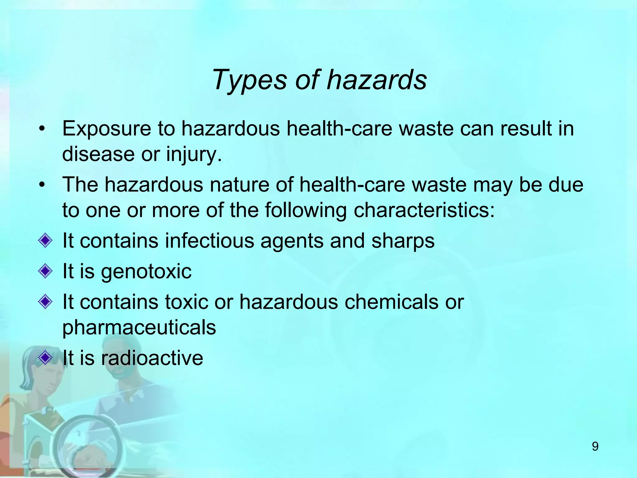 Hazards of health care waste | PPTX