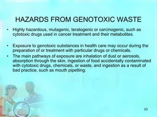 Hazards of health care waste | PPTX