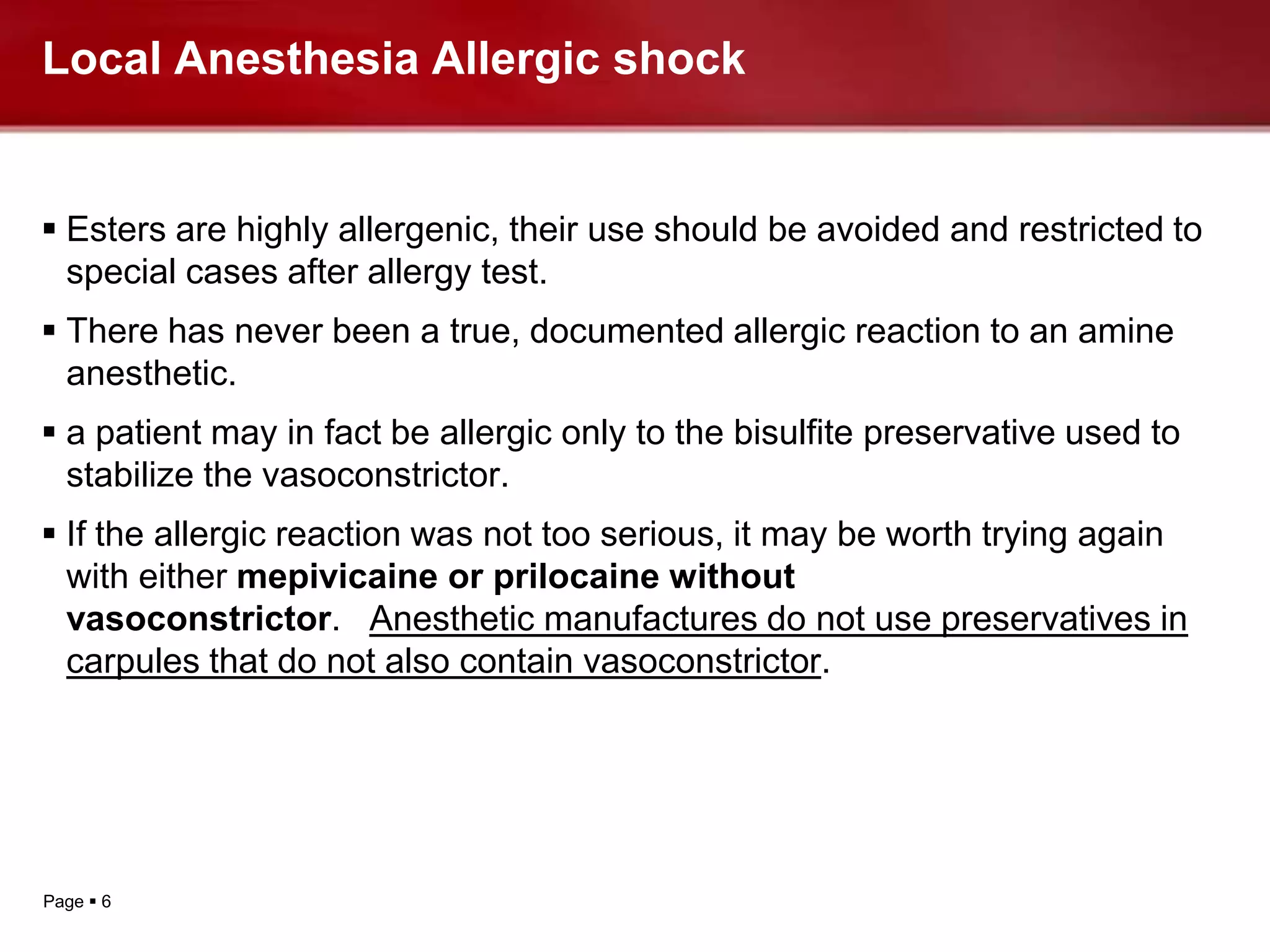Hazards of local anesthesia | PPTX