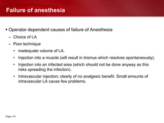 Hazards of local anesthesia | PPTX