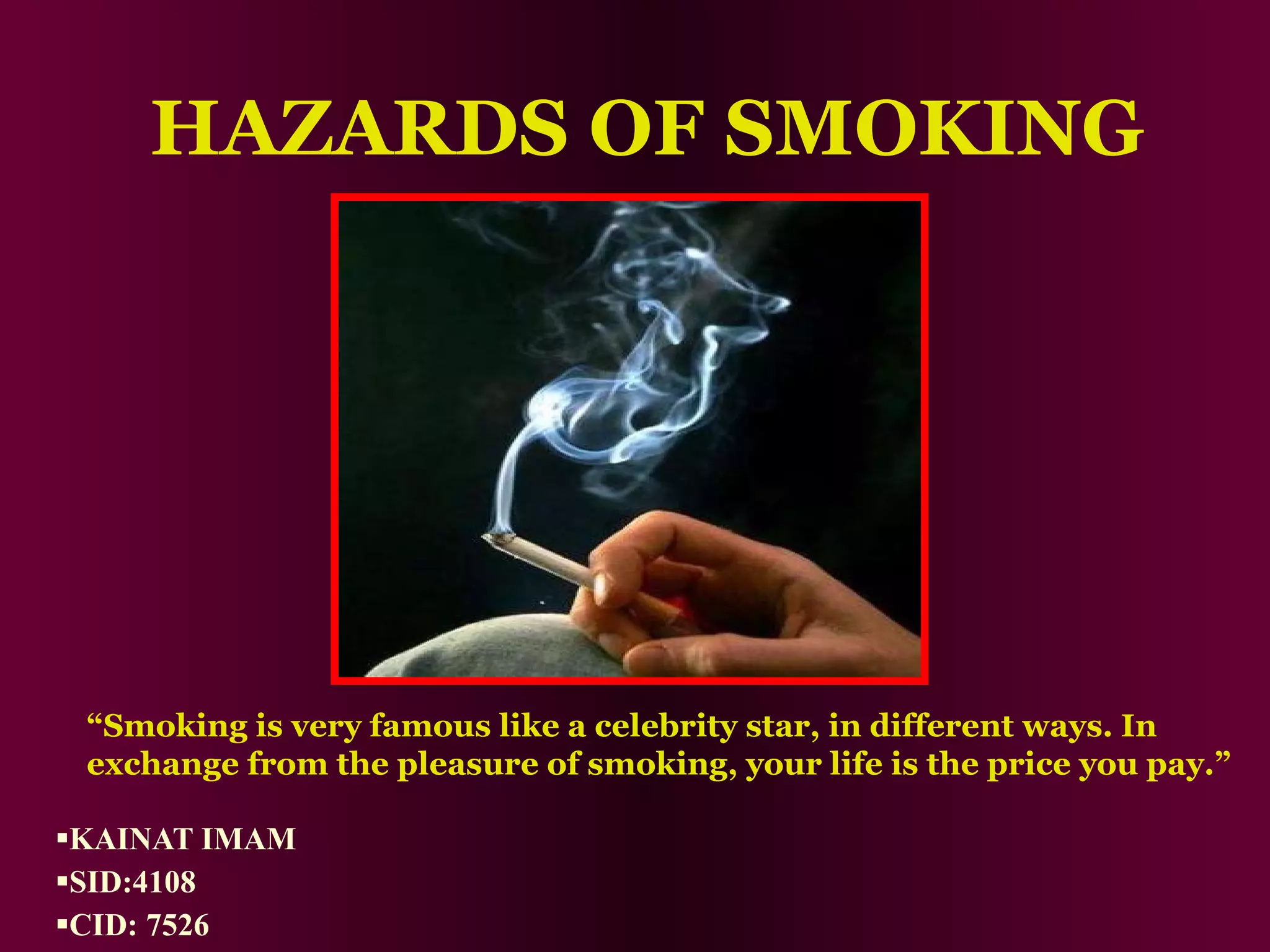 Hazards Of Smoking | PPT