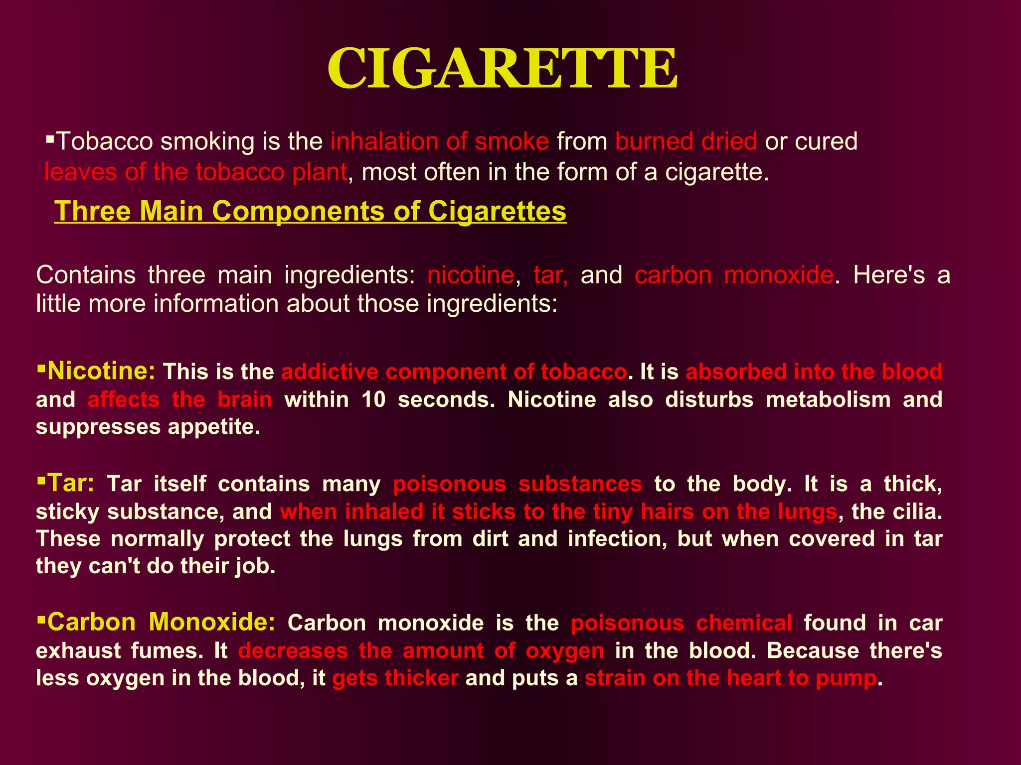 Hazards Of Smoking | PPT