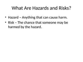 Hazards_Risks_Workplace_Grade8. agriculturepptx | PPTX