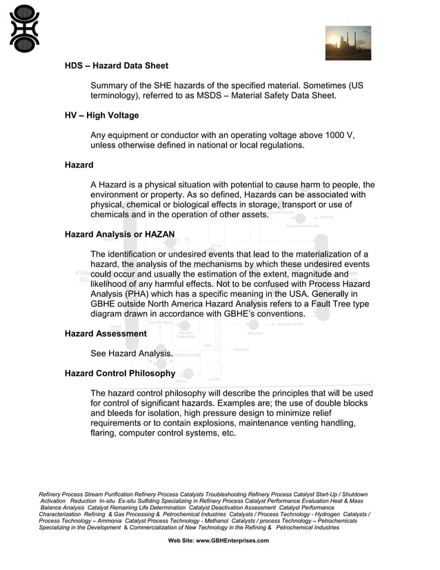Hazard Study Process Glossary | PDF