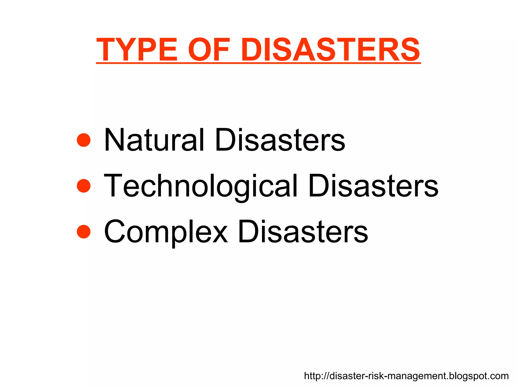 Hazards & Types Of Disasters | PPT