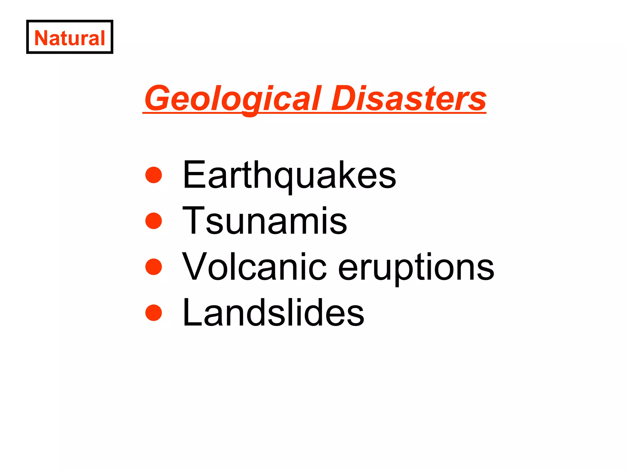 Hazards & Types Of Disasters | PPT
