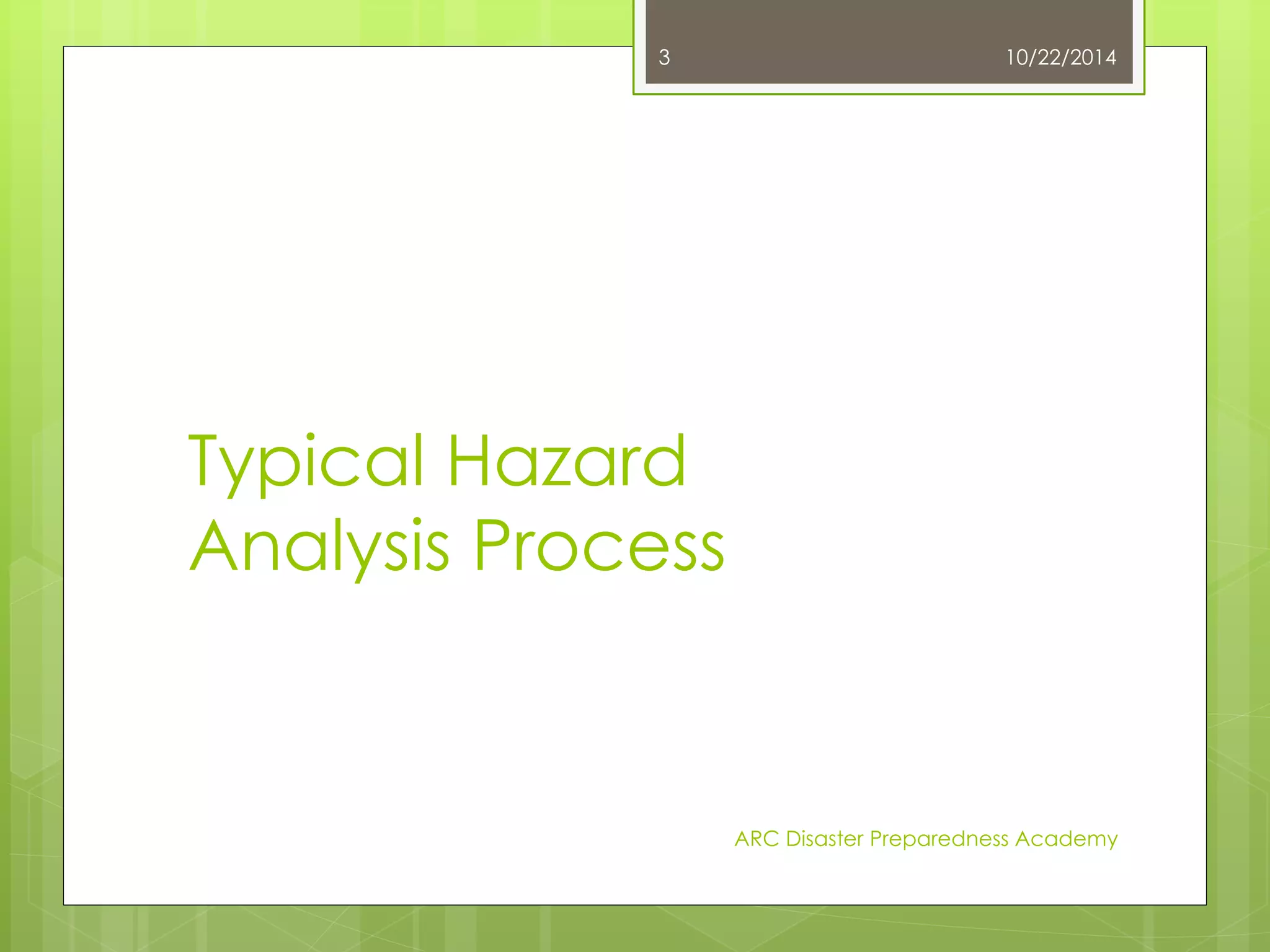 Hazard Vulnerability Assessments | PPTX