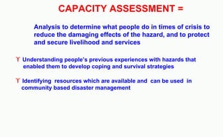 Hazard vulnerability capacity assesstment b | PPT