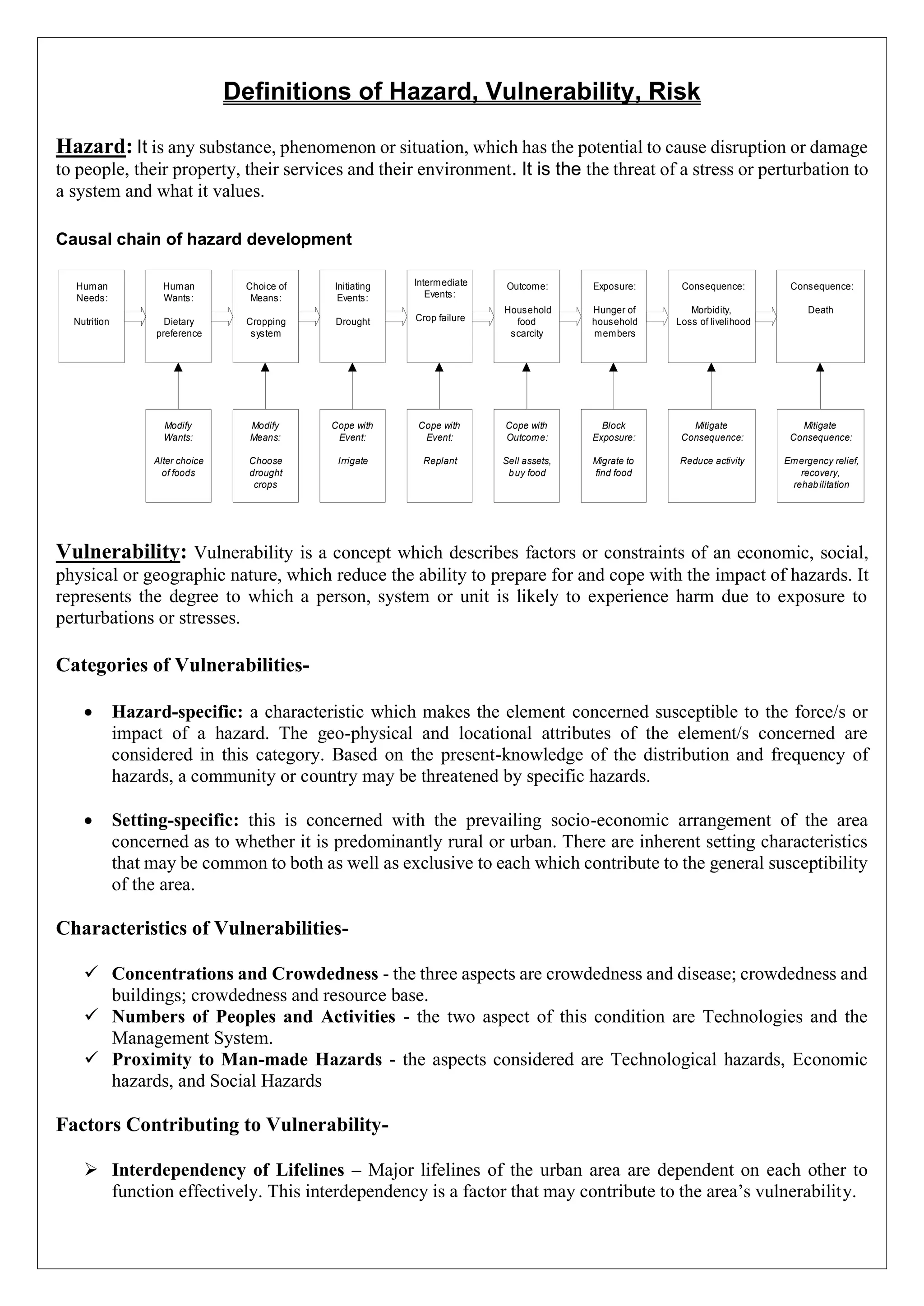 Hazard, vulnerability, risk | PDF