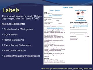 OSHA Hazard Communication and Global Harmonization System (GHS) | PDF