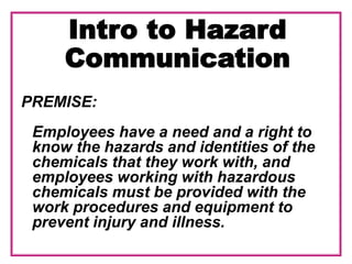 HazCom_(Doug).ppt | First Aid | Injuries