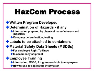 HazCom_(Doug).ppt | First Aid | Injuries