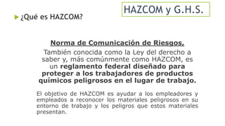 HAZCOM El Sistema Globalmente Armonizado (Chemical Hazards).pptx