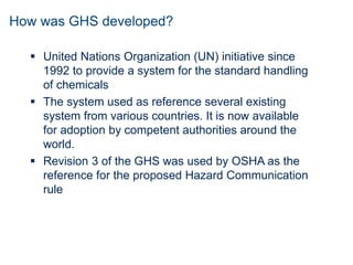 HAZCOM Globally Harmonized System of Classification and Labeling of ...