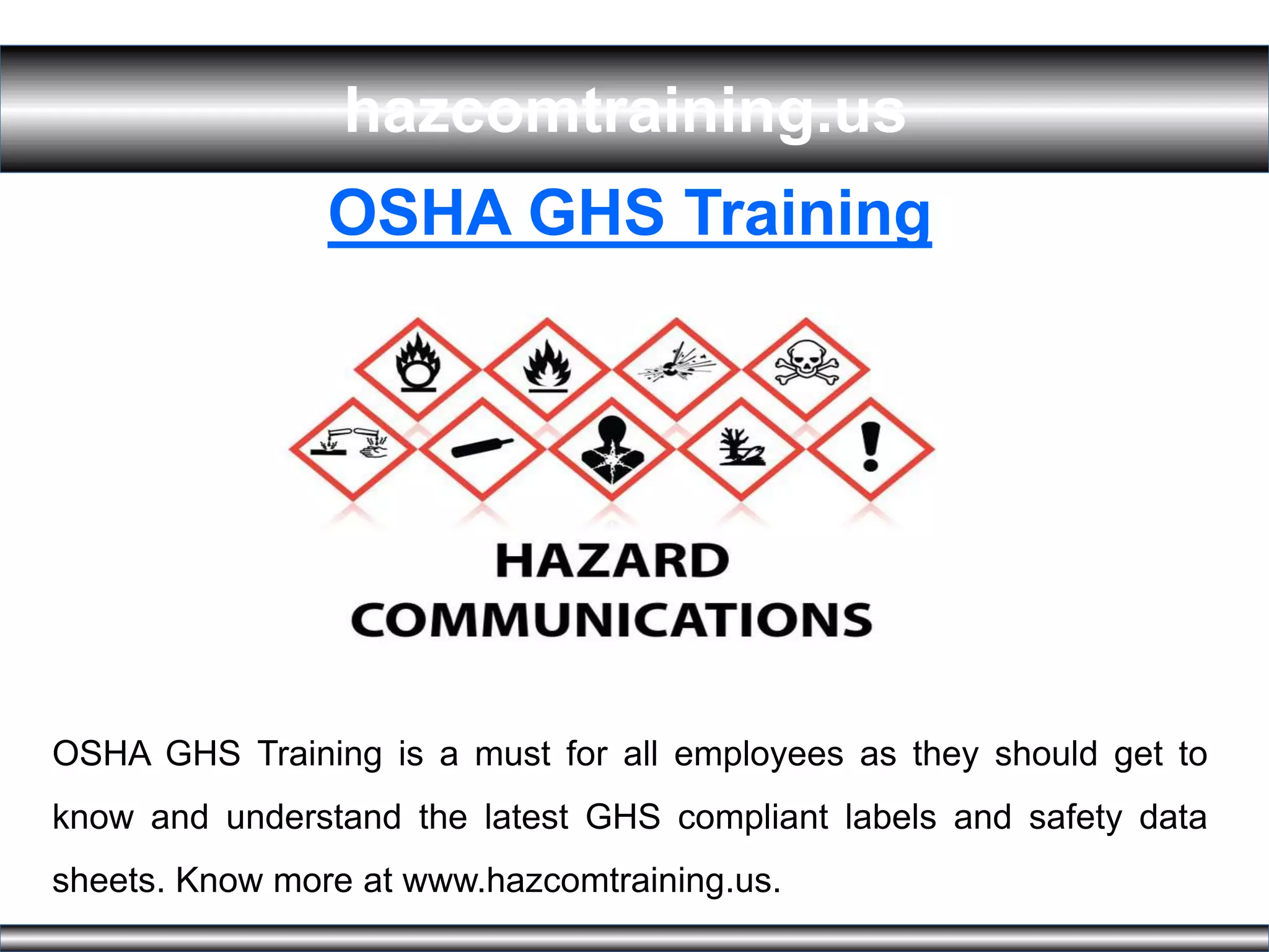 Hazard Communication Training | PPT